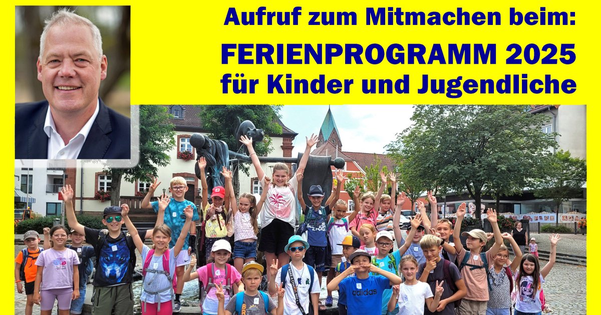 Mitmachen beim Ferienprogramm der Verbandsgemeinde | Startseite